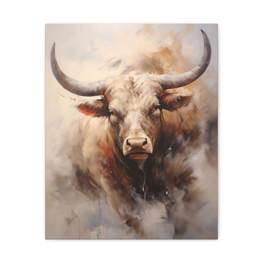 Ethereal Bull Charge Charging Bull Bull Painting Abstract Bull Painting ...