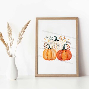 Fall Boho Pumpkins High Quality Clip Art | Instant Download | Sweaters ...