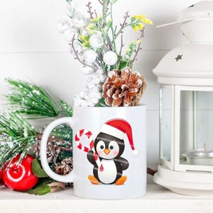 Cute Winter Christmas Penguin Clip Art | Holiday Greeting Cards ...