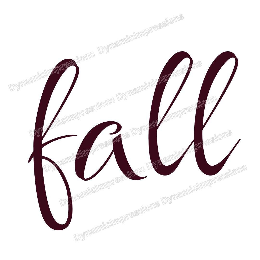 Cursive Fall Wording Clip Art Design | Instant Digital Download | Svg ...