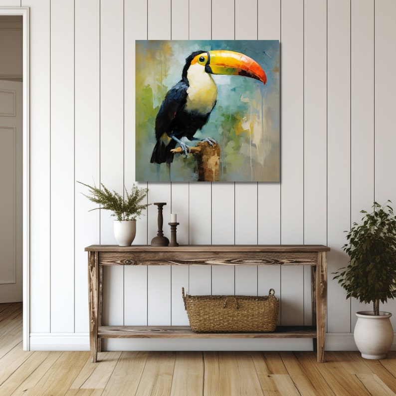 Mystical Toucan Perch - Abstract Bird Art - Avian Artwork - Tropical ...