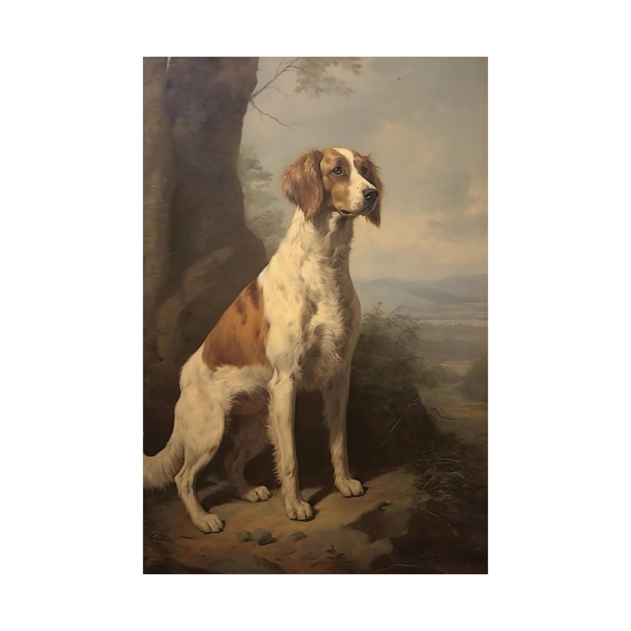 Antique Irish Setter Painting Spaniel Pointer Dog Oil Painting Vintage ...