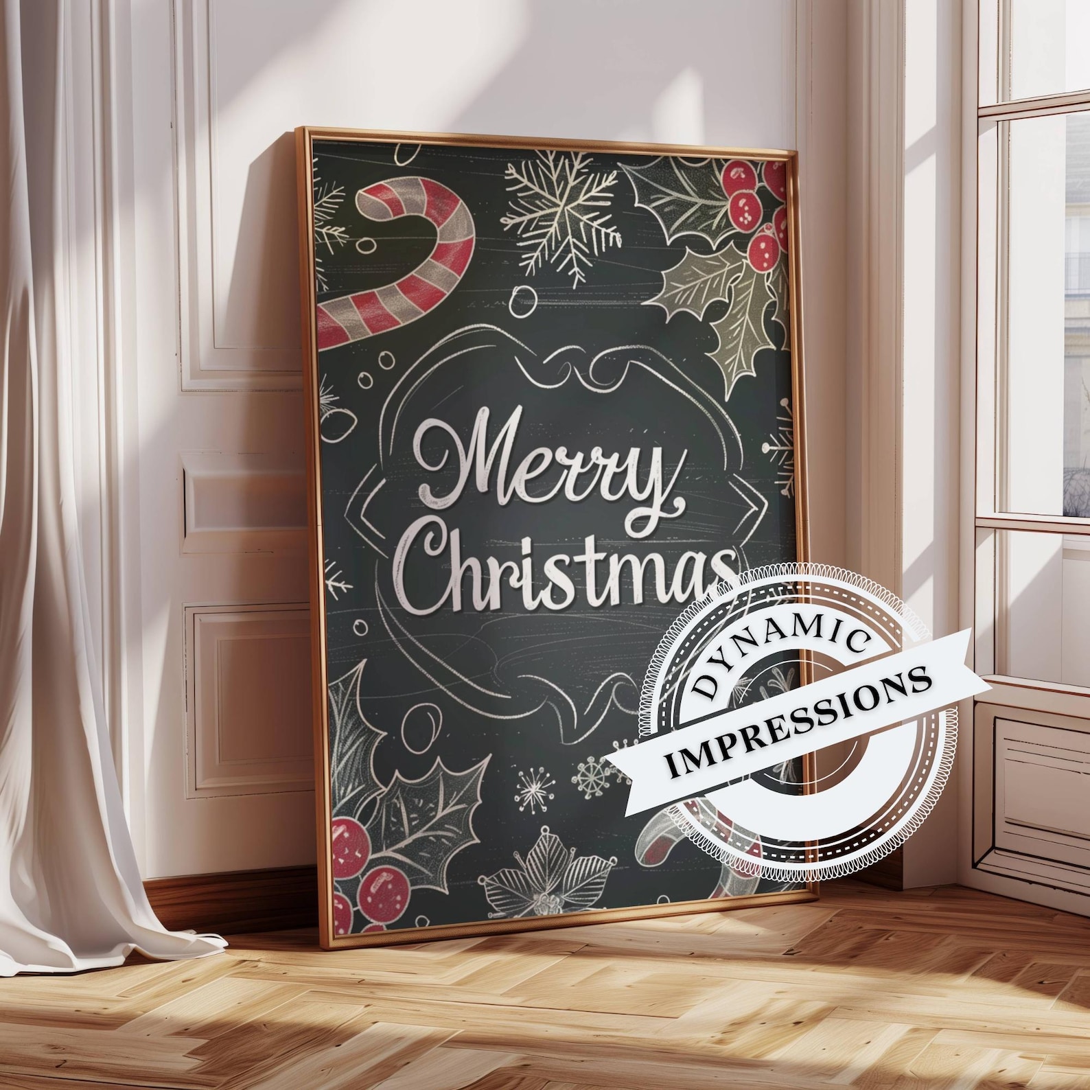 Merry Christmas Chalkboard Print – Teacher Classroom Holiday Wall Art ...