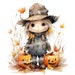 Cute Fall Scarecrow Clipart | Pumpkin Autumn Harvest Graphics ...