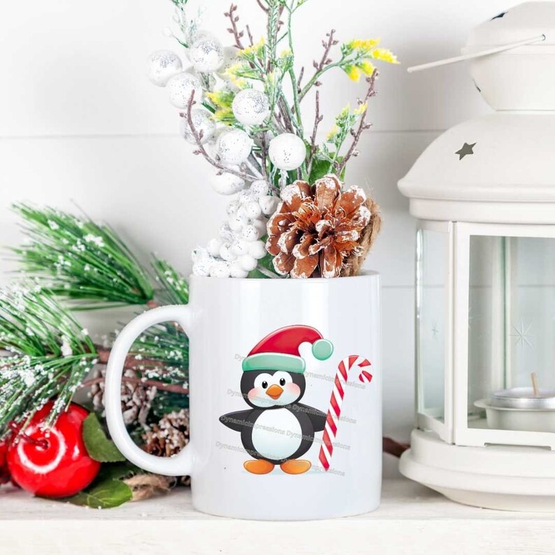 Winter Christmas Penguin Clip Art Holiday Greeting Cards, Clothing ...