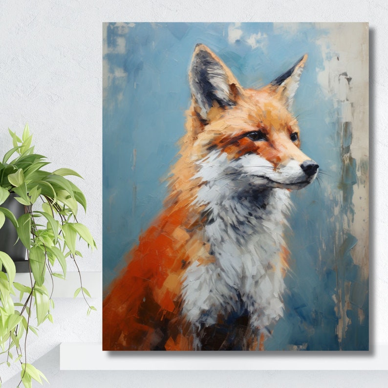 Mystical Fox Portrait - Animal Art - Red Fox Painting - Fox Oil ...