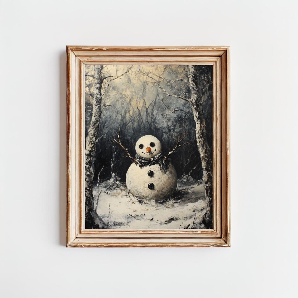 Spooky Snowman - Spooky Christmas Poster - Unique Halloween Art Print ...