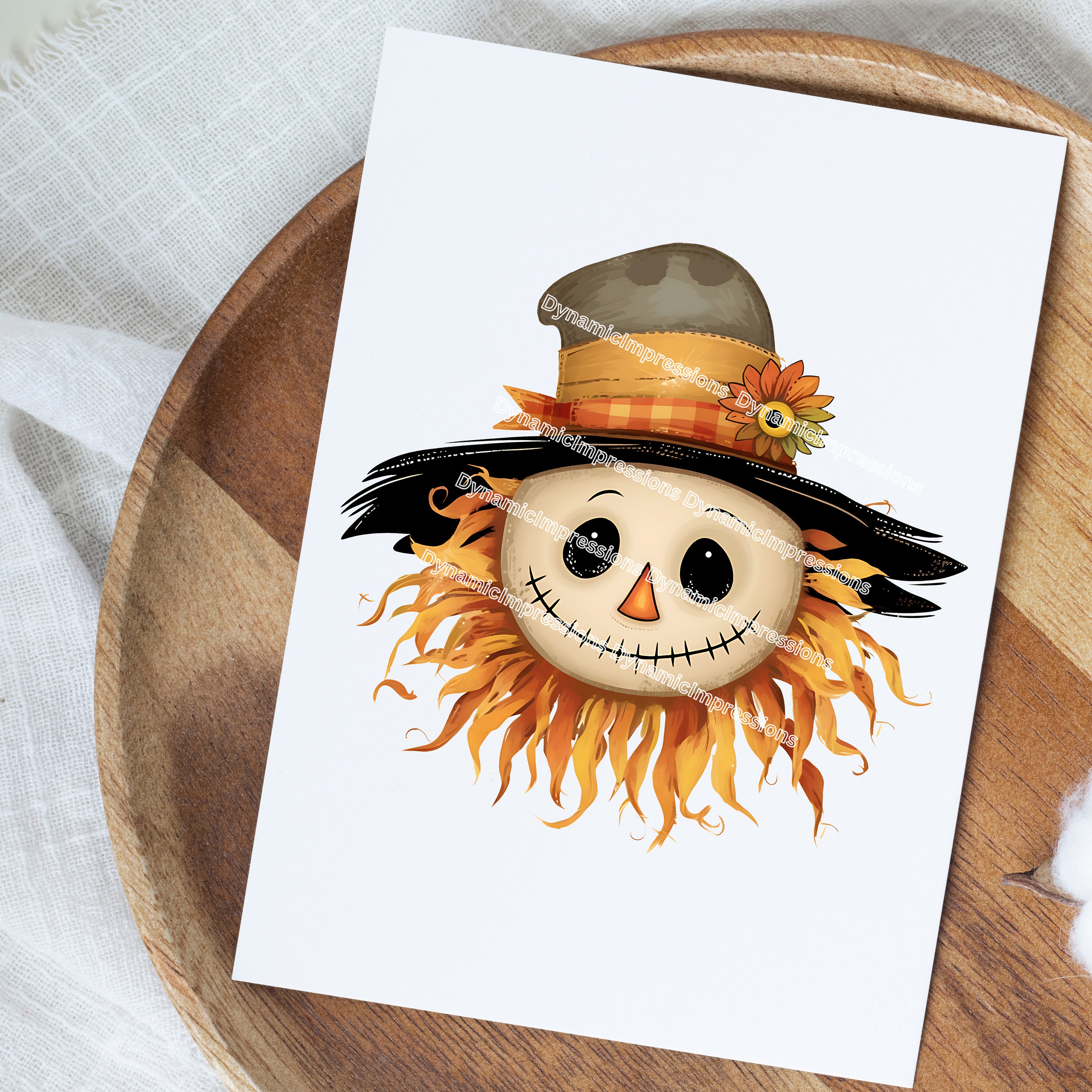 Whimsical Scarecrow Face SVG Clipart | Autumn Fall Harvest Graphics ...