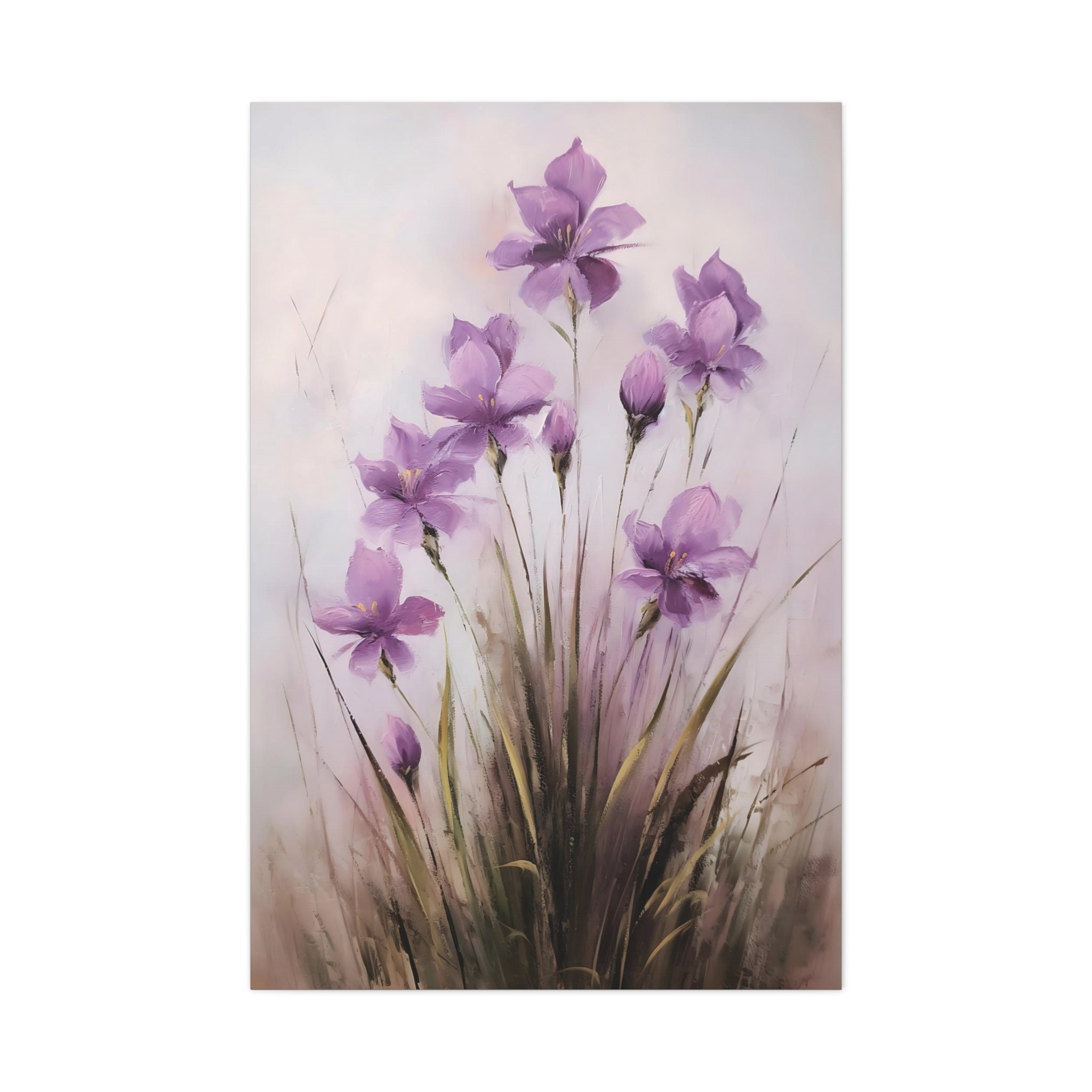 Violet Elegance Oil Painting of Violets Purple Floral Decor February ...