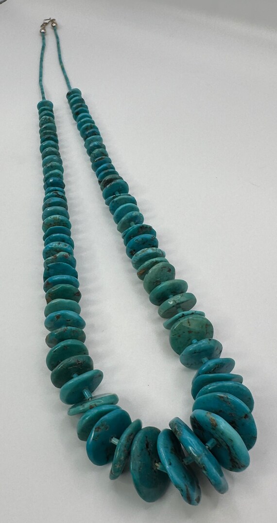 native american turquoise disc - Gem