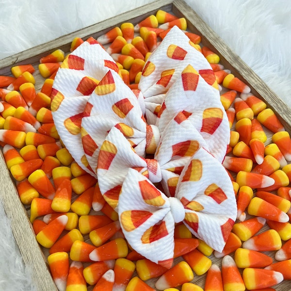 Candy Corn Hair Bow - Etsy