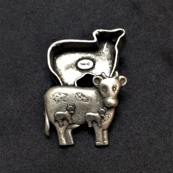 Vintage Cow Trinket Box - Etsy