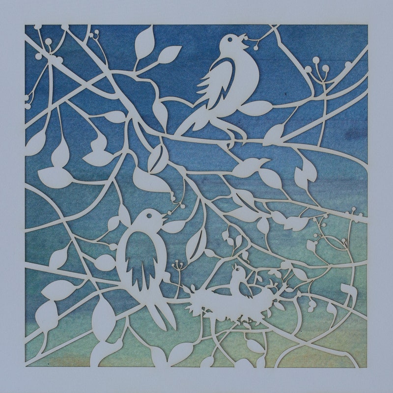 Bird Papercut - Etsy