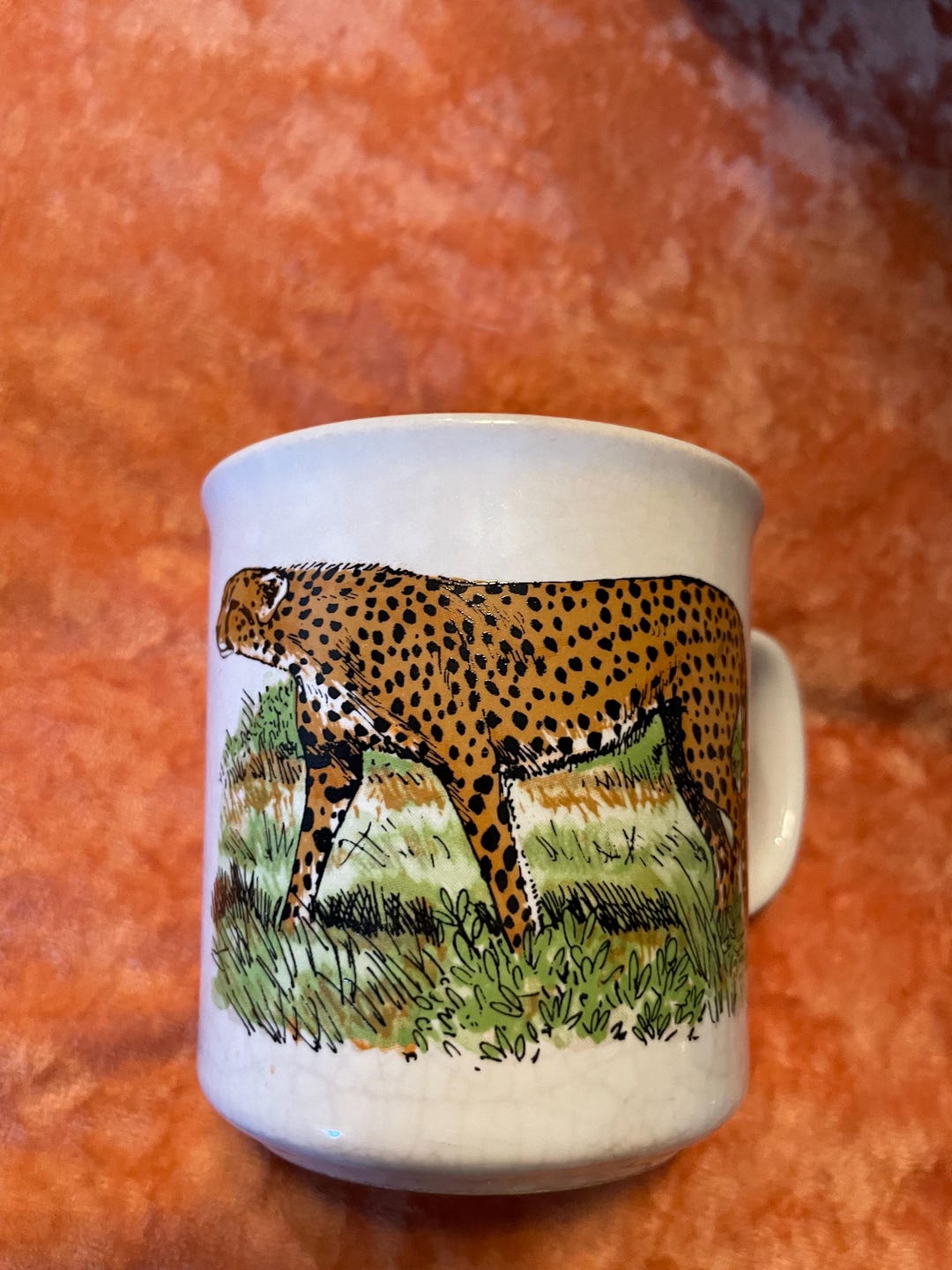 Vintage Cheetah Coffee Mug Made in Japan - Etsy