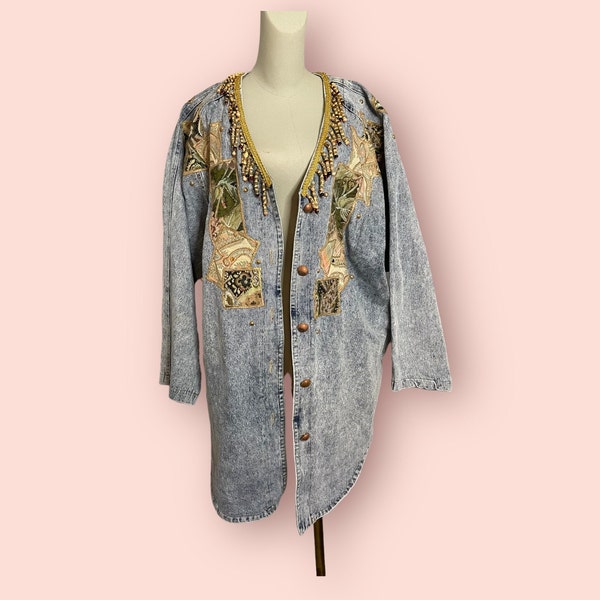 Embellished Denim Jacket - Etsy