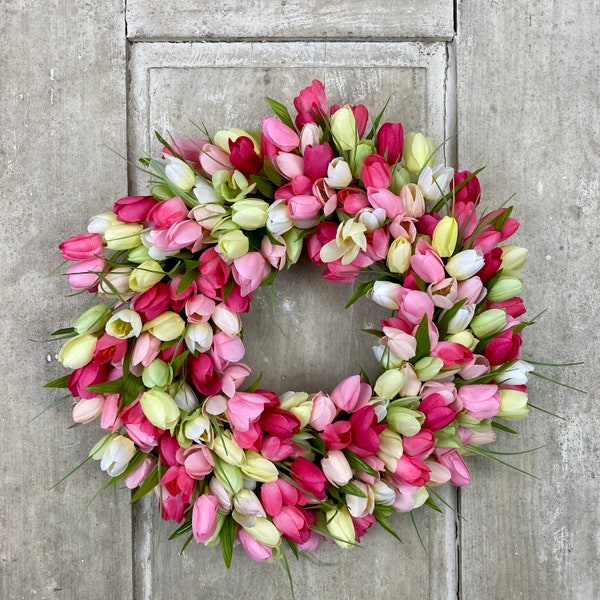 Tulip Wreath - Etsy