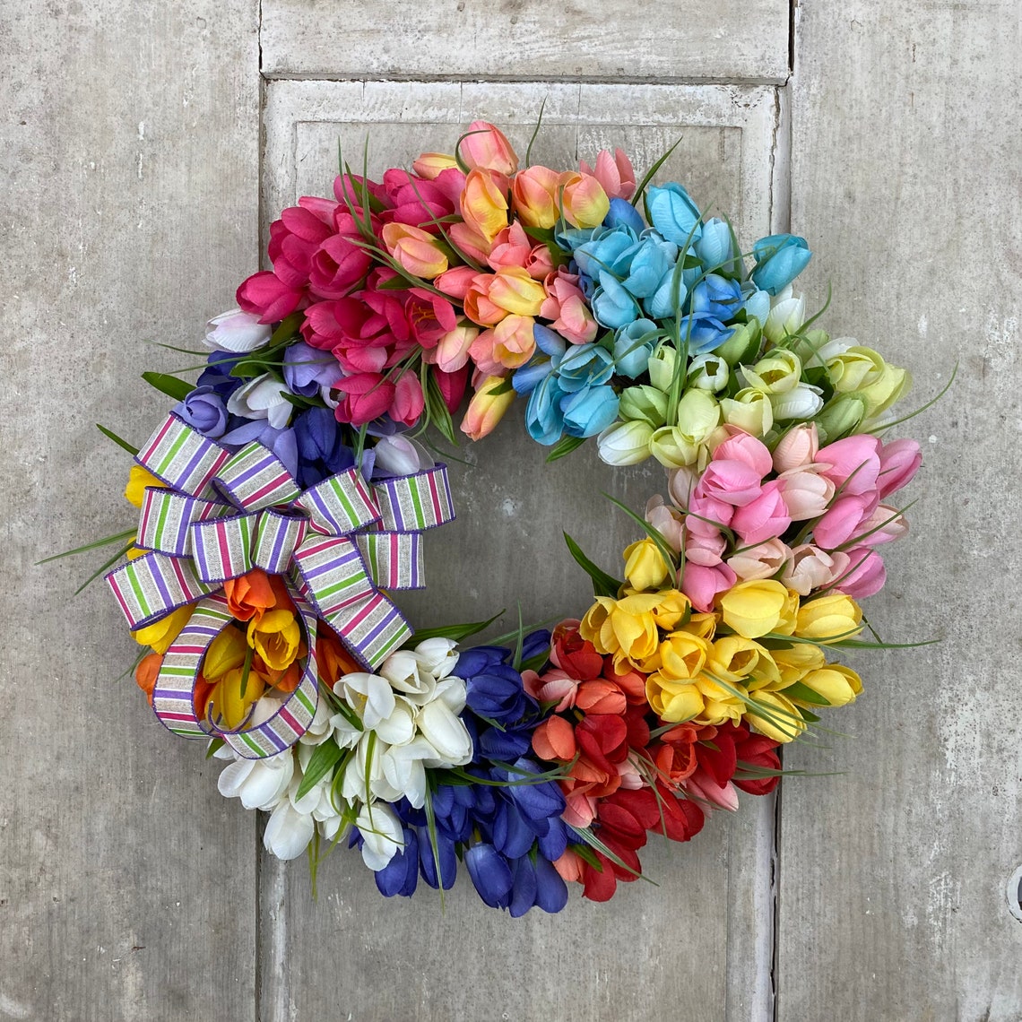 How to Make a Tulip Wreath-tulip Wreath INSTRUCTIONS DIY - Etsy