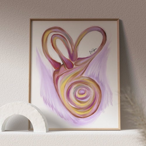 Abstract Ear Artwork External Ear Art Print ENT Art - Etsy