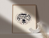 Abdomen Cross Section Anatomy Art Print-boho Minimalist - Etsy