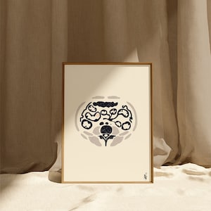 Abdomen Cross Section Anatomy Art Print-boho Minimalist Abstract Art ...