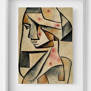 Skin Dermatology Picasso Art,skin Anatomy Art ,dermatologist Gift ...