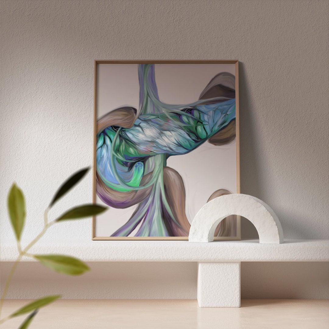 Pancreas Abstract Art-pancreas Anatomy-endocrinology Art Diabetes ...