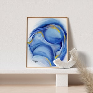 Abstract Uterus Anatomy Art Print-ovaries Anatomy Art– Female ...