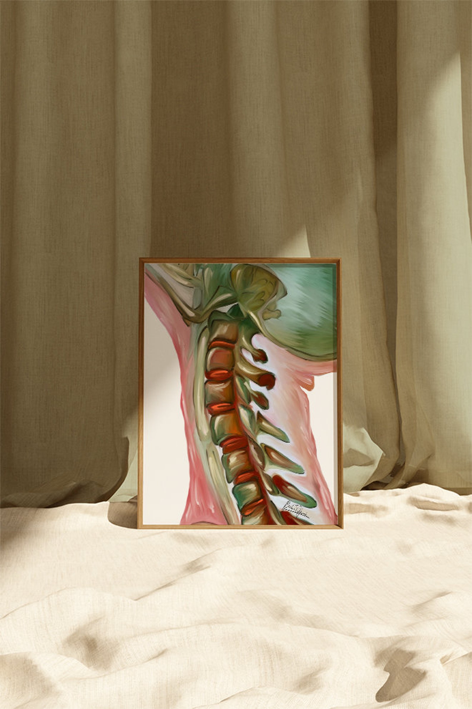 Abstract Cervical Spine Art Print Vertebrae Art Chiropractic - Etsy