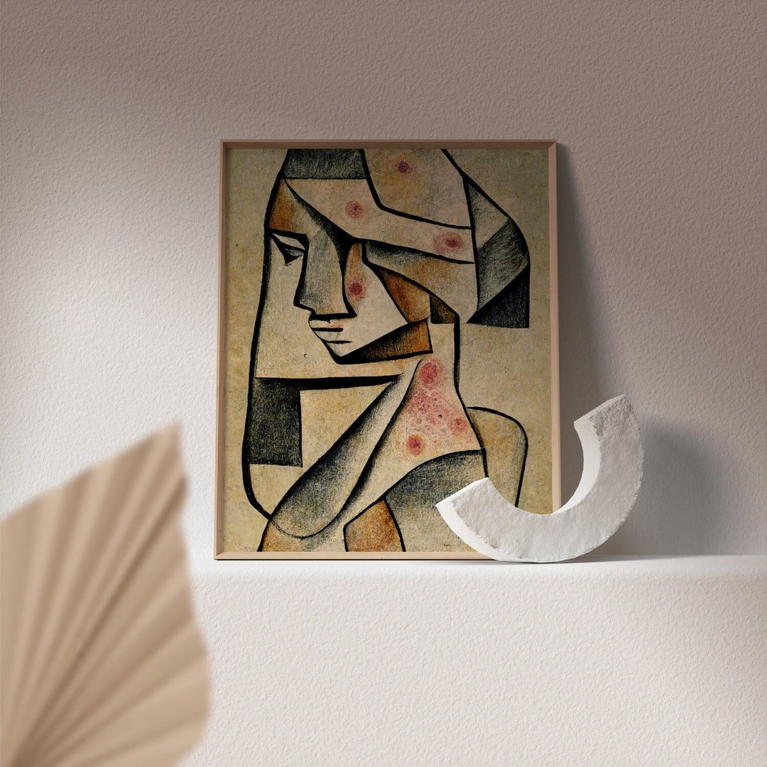 Skin Dermatology Picasso Art,skin Anatomy Art ,dermatologist Gift ...