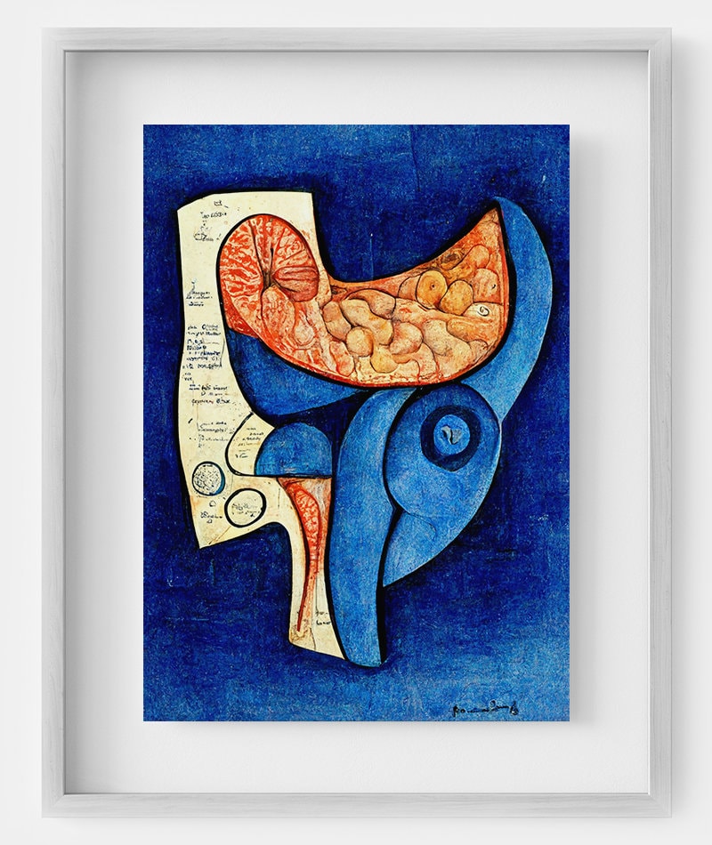 Pancreas Anatomy Cubism Style,pancreas Anatomy,endocrinology Art ...