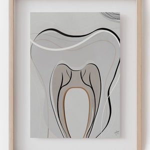 Tooth Modern Art ,teeth Minimalistic Art,dental Prints, Dental Wall Art ...