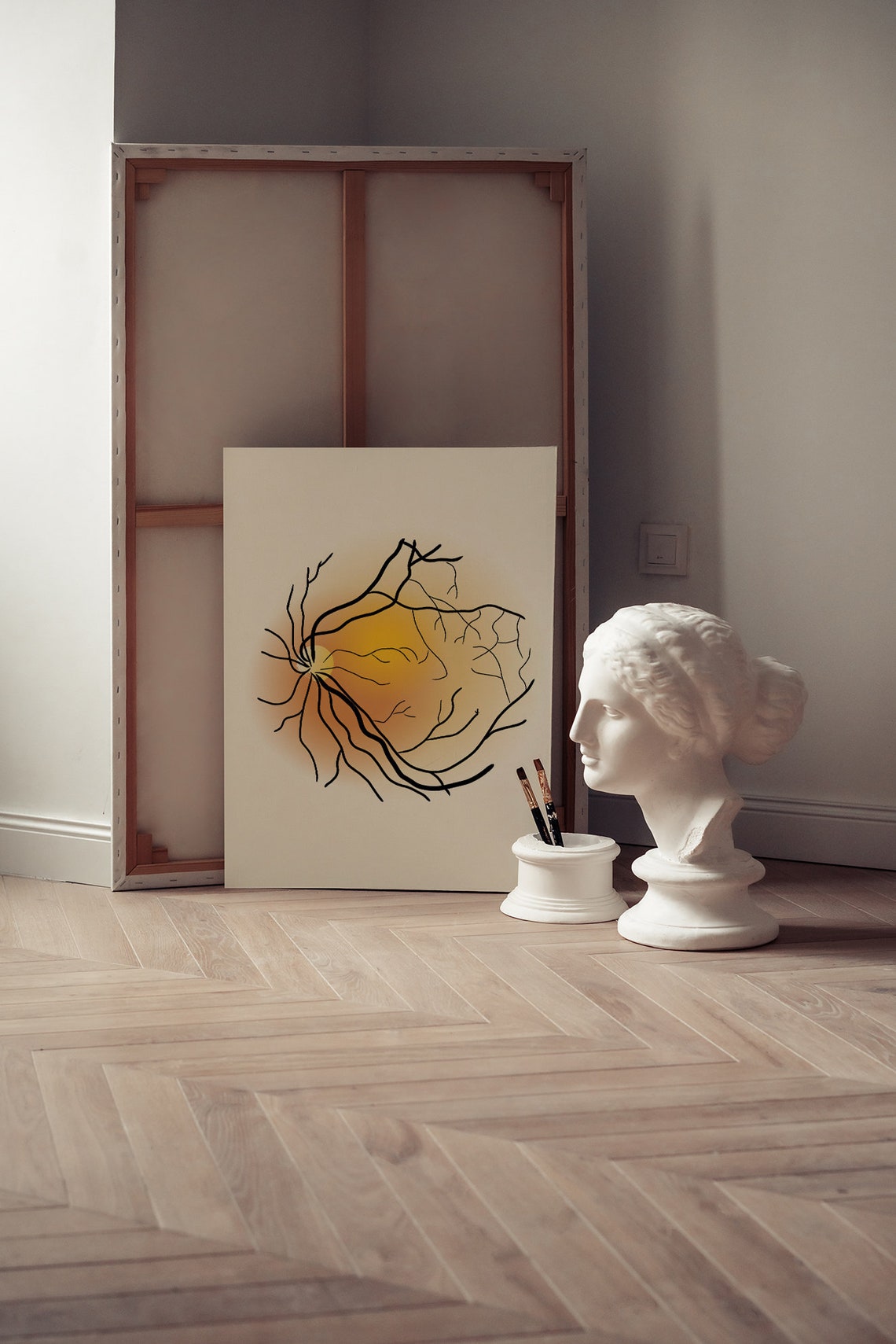 Retina Anatomy Boho Art-human Eye Line Art-ophthalmology Wall | Etsy