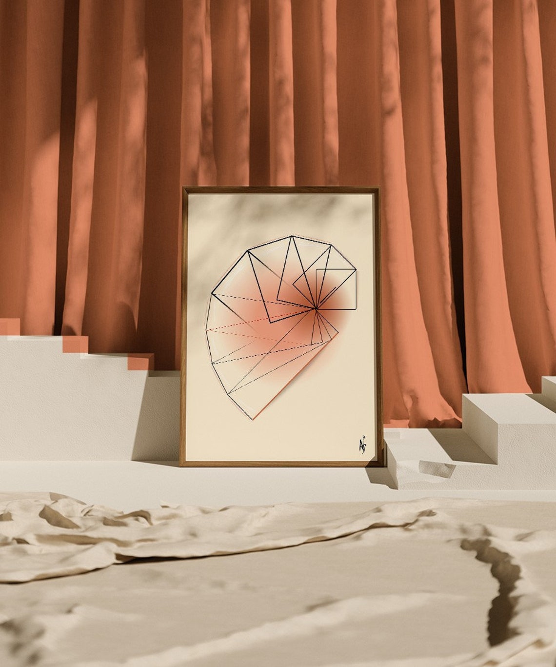 Cochlea Anatomy Art Print Ear Geometrical Art Abstract - Etsy