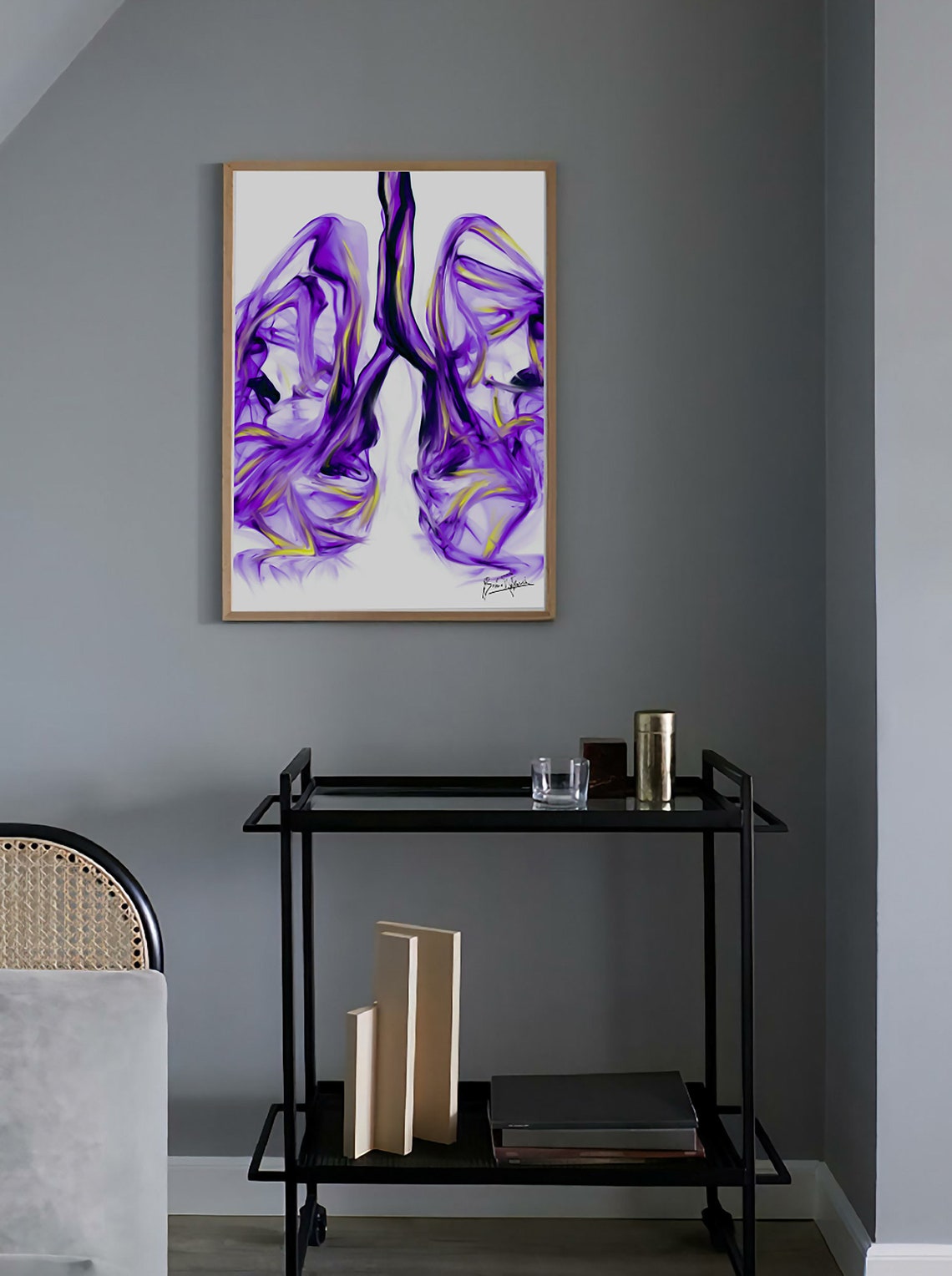 Lungs Anatomy Art Print Pulmonology Wall Art Thorax - Etsy