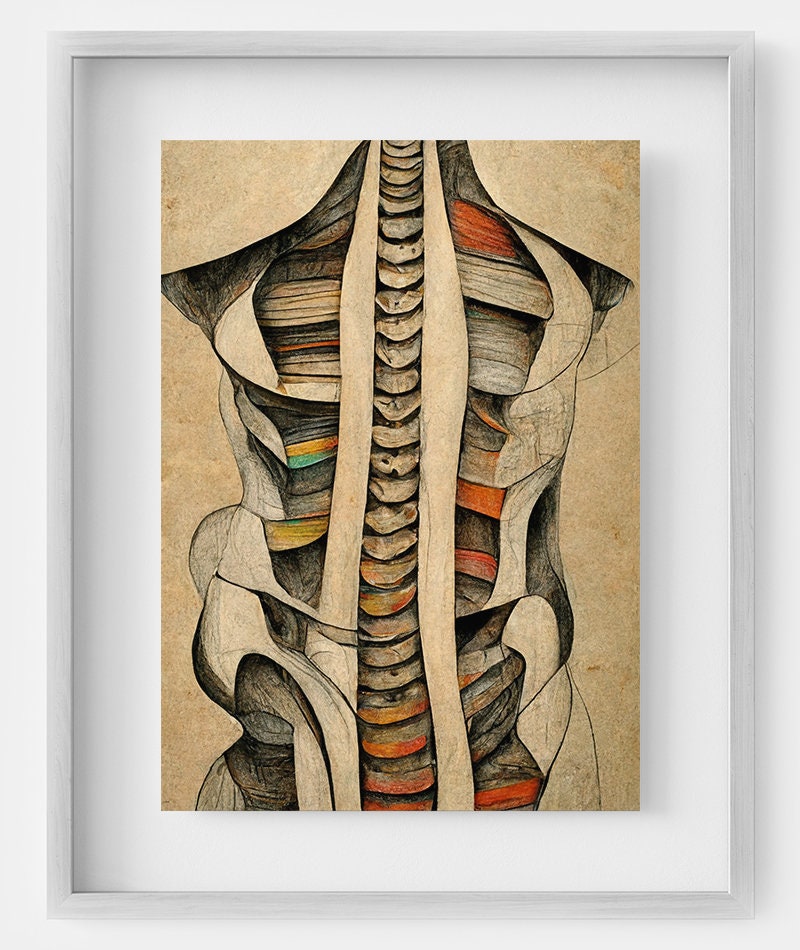 Spine Anatomy Picasso Art,spine Anatomy Art, Spine Art Poster,chiropractic Art,chiropractic ...
