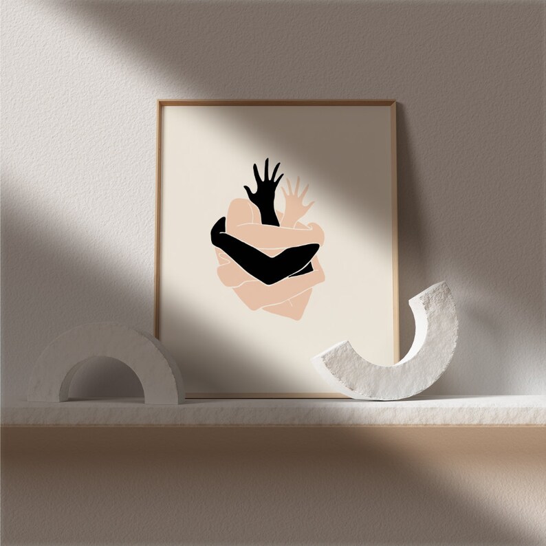 Anatomical Boho Heart Art Print Abstract Minimalist Art - Etsy