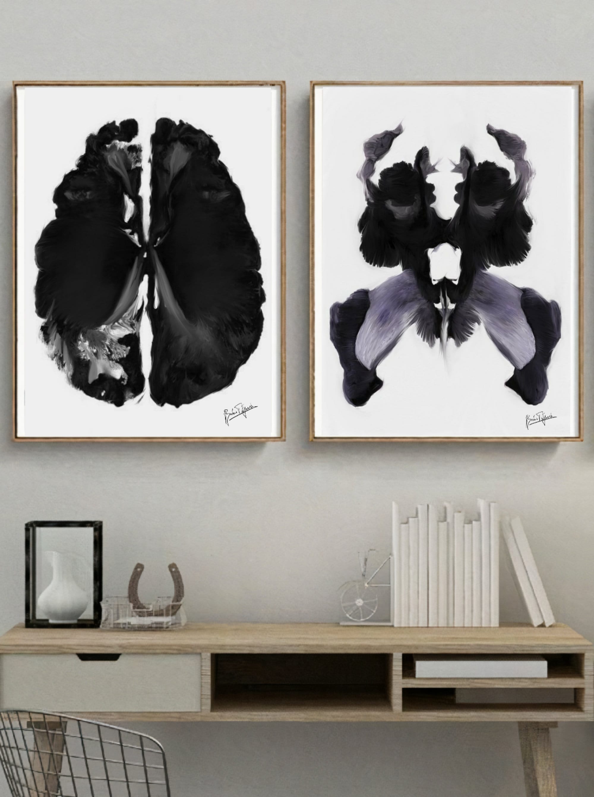 Set of 2 psychology art prints psychologist psychiatrist gift | Etsy