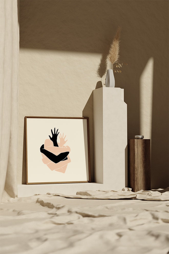 Anatomical Boho Heart Art Print Abstract Minimalist Art | Etsy