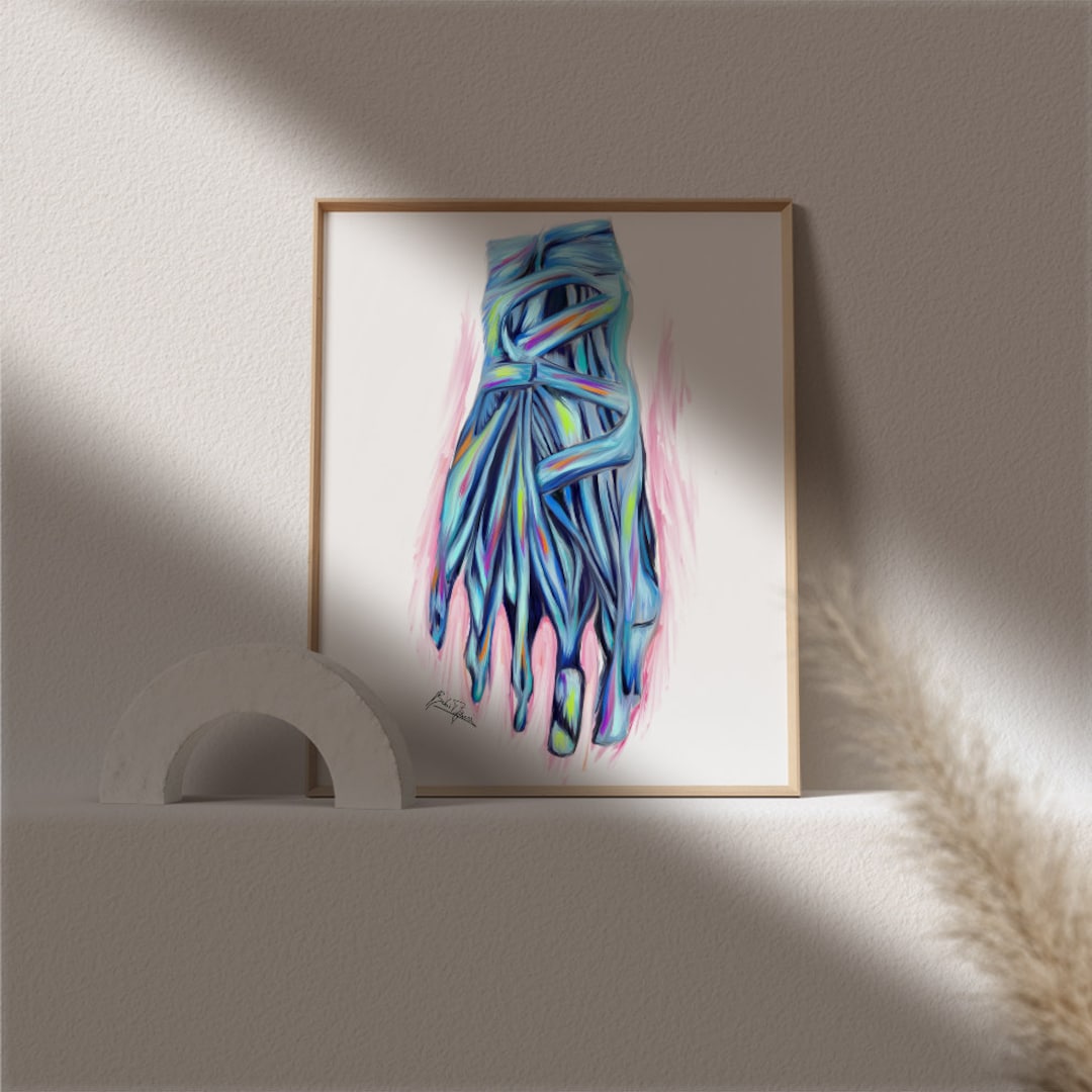 Abstract Podiatry Art Print-feet Anatomy Artwork-musculoskeletal ...