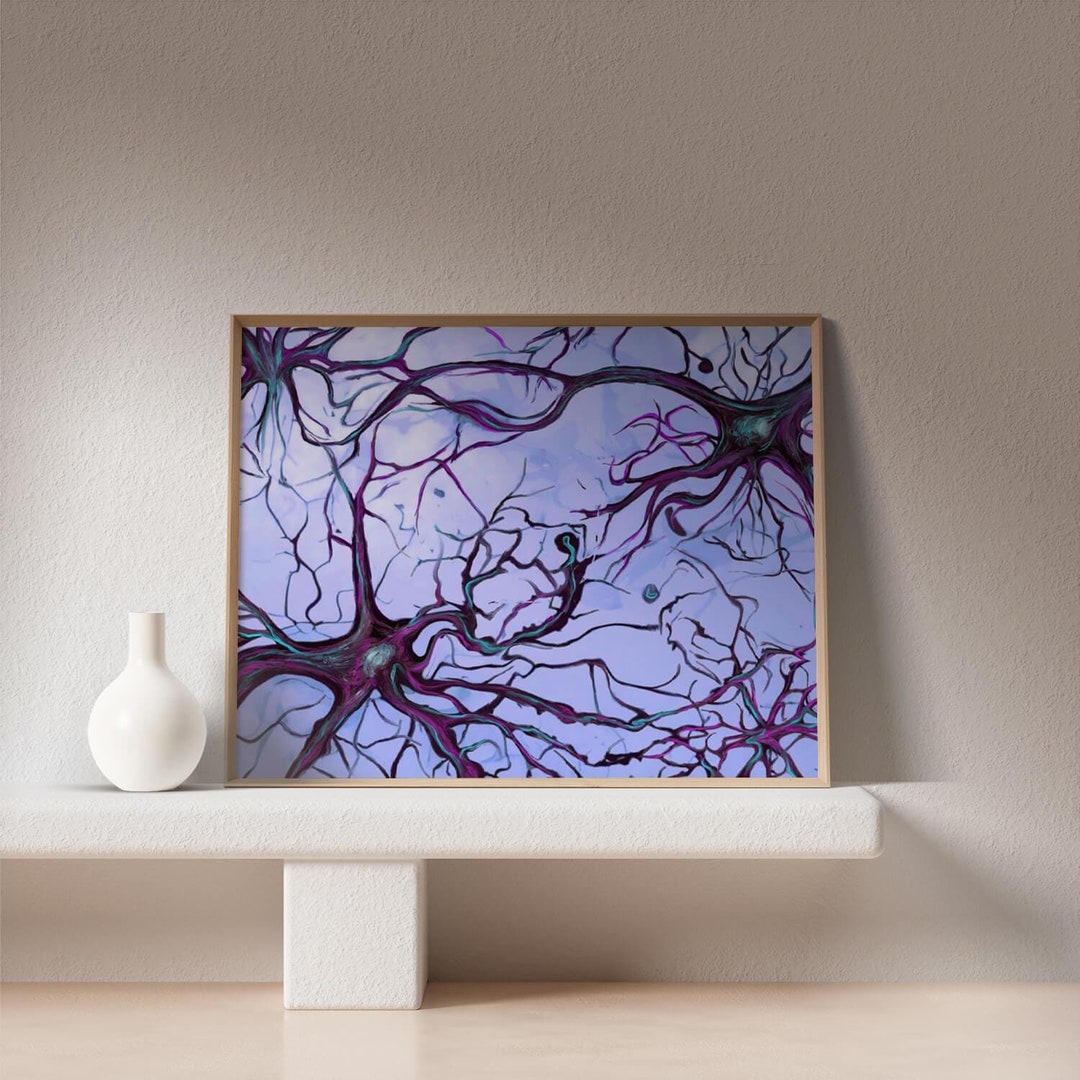 Neurones Anatomy Art | Neurone Painting-neruoscience Artwork- Neuro Art ...