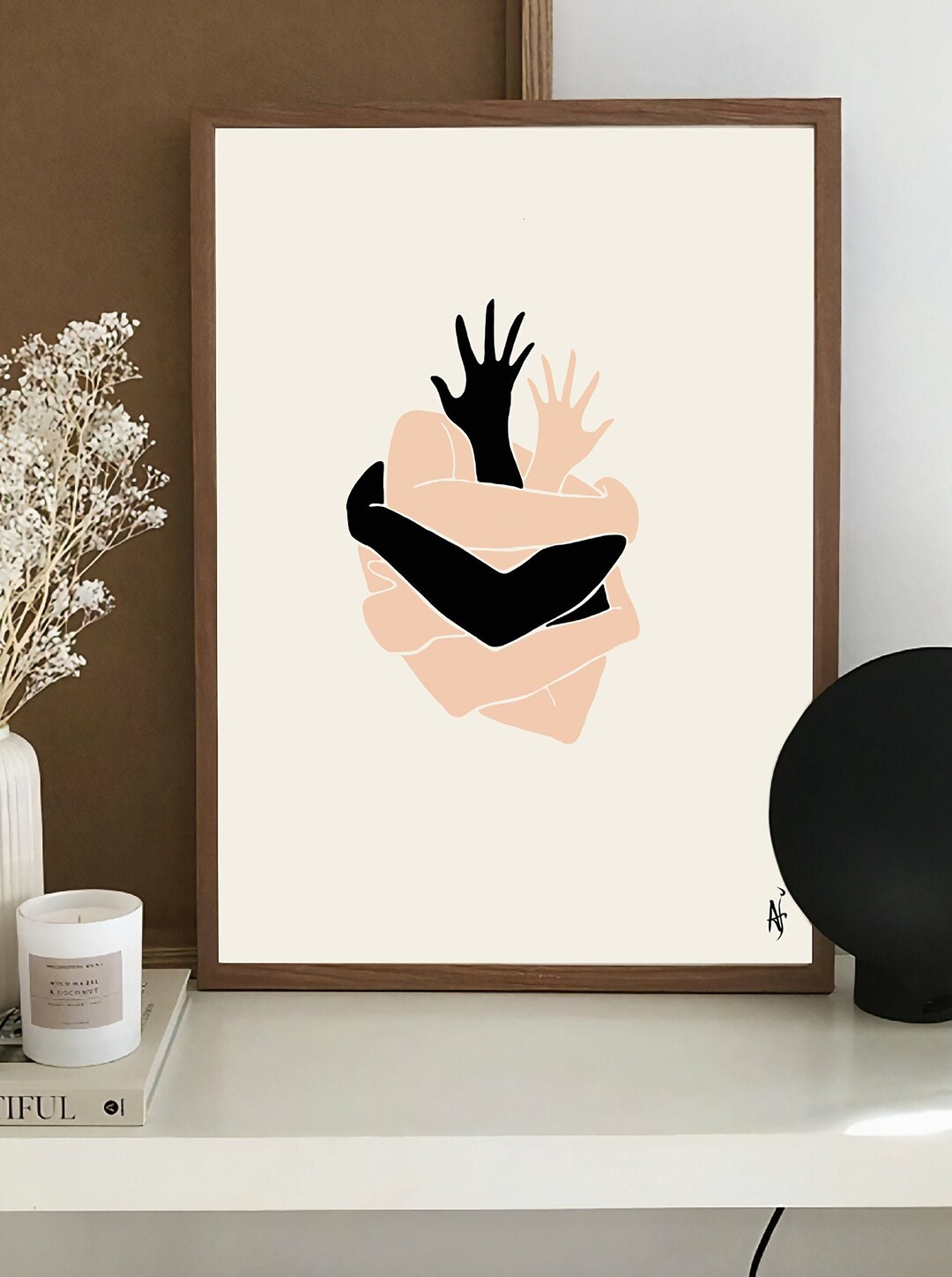 Anatomical Boho Heart Art Print- Abstract Minimalist Art- Medical Gift ...