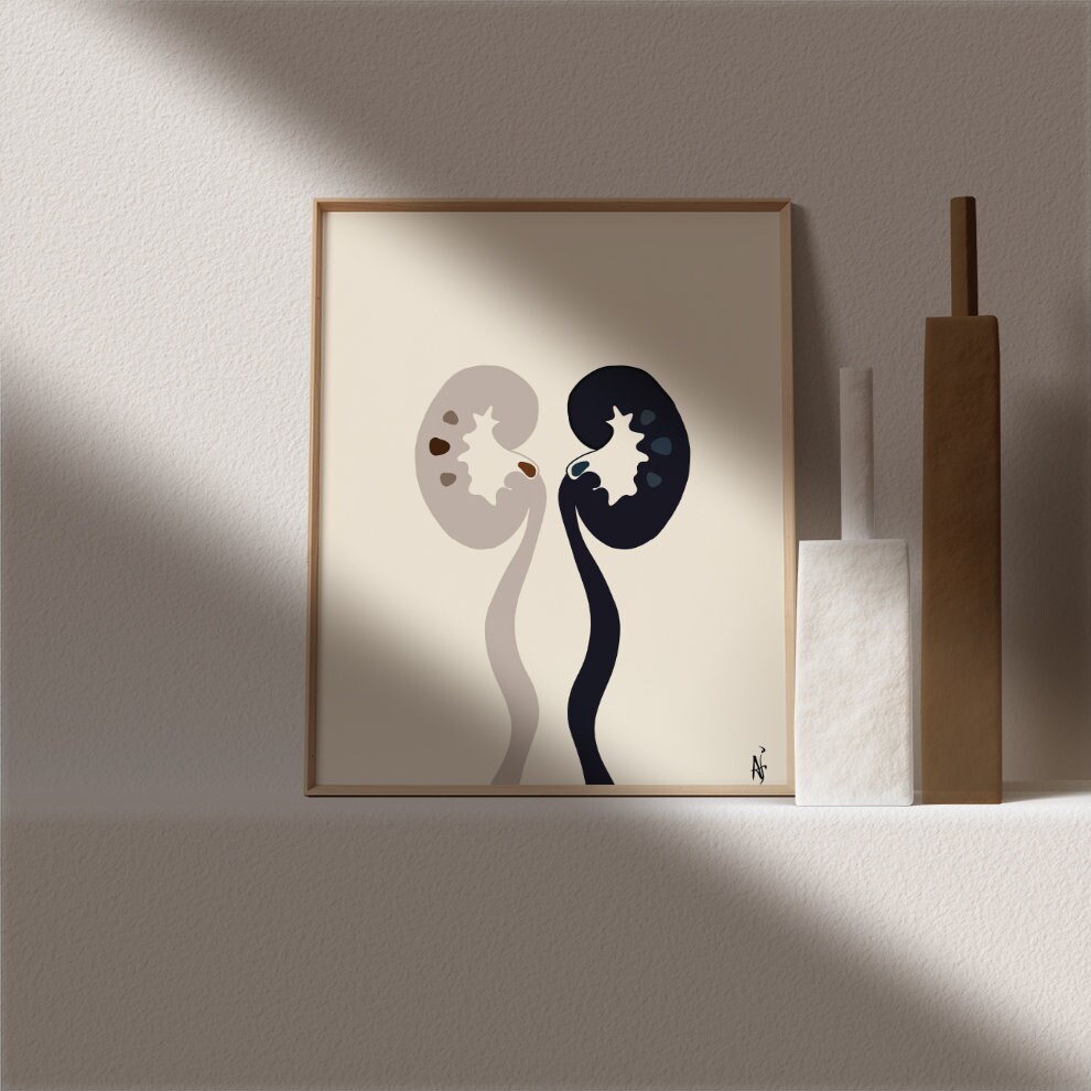 Abstract Kidneys Cross Section Minimalist Boho Art Prints - Etsy