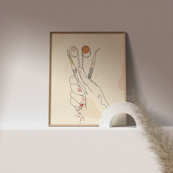 Surgery Line Art Print-surgery Artsurgeon Artsurgeon - Etsy