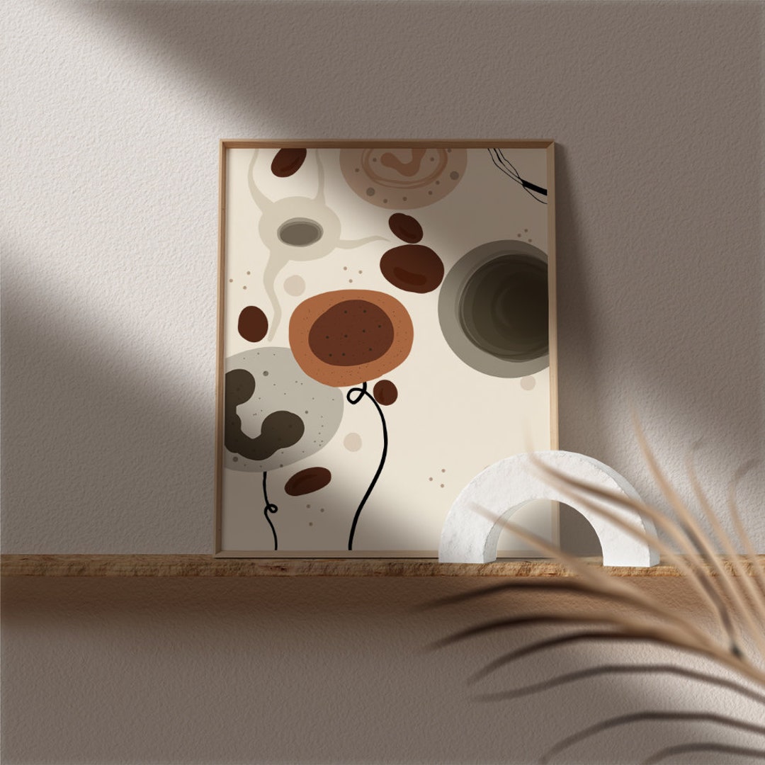 Blood Cells Boho Art-blood Cell Art, Hematology Art, Medical Laboratory ...