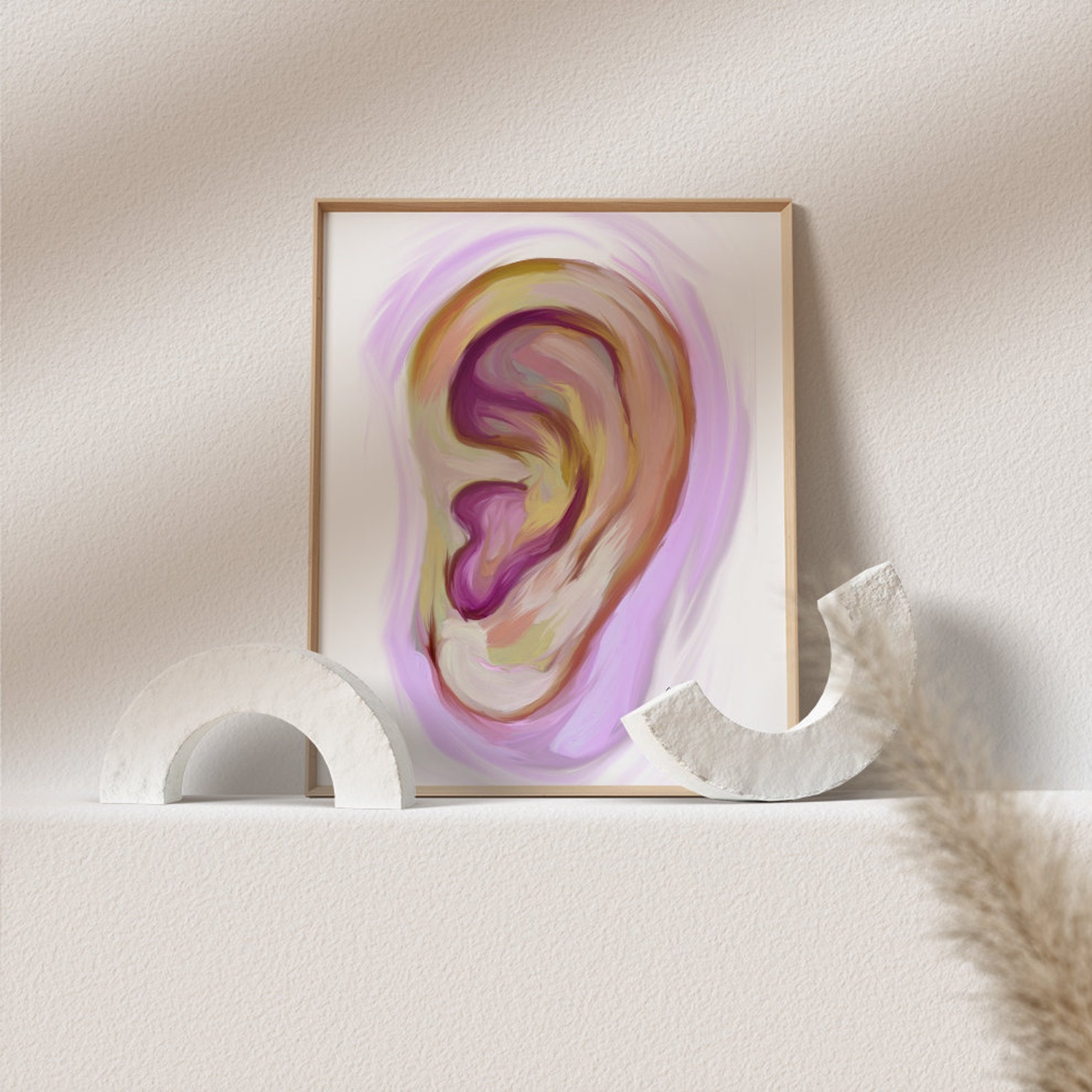 Abstract Ear Artwork External Ear Art Print ENT Art - Etsy