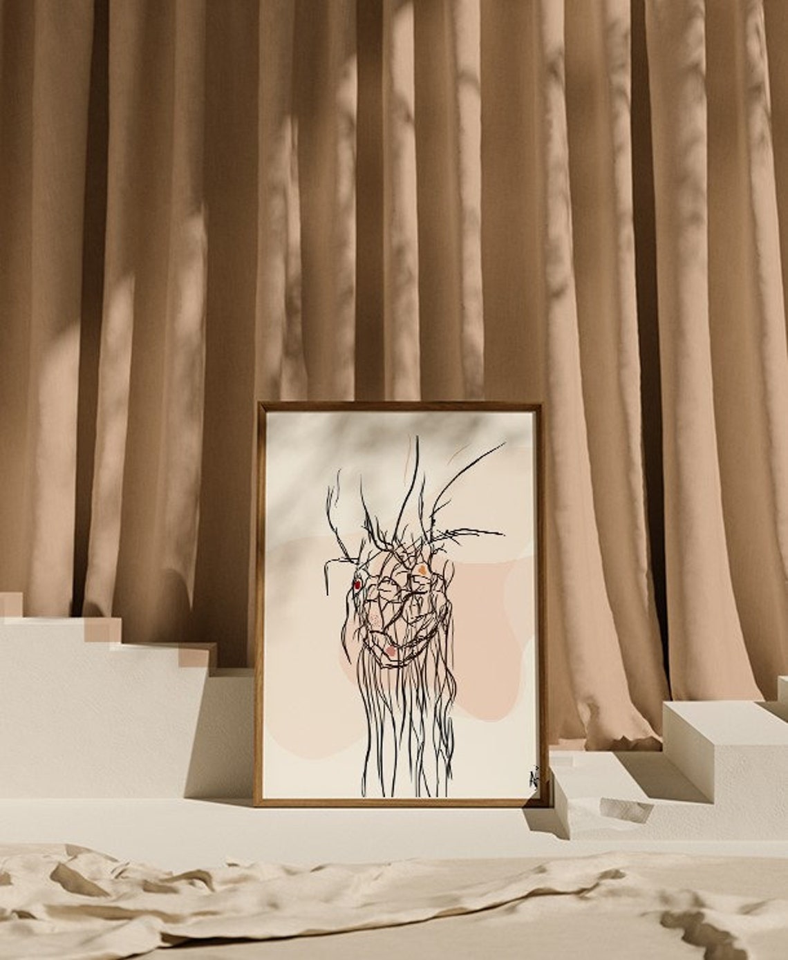 One Line Heart Anatomy Art Print-modern Art Cardiologist | Etsy