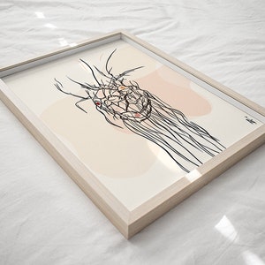 One Line Heart Anatomy Art Print-modern Art- Cardiologist ...