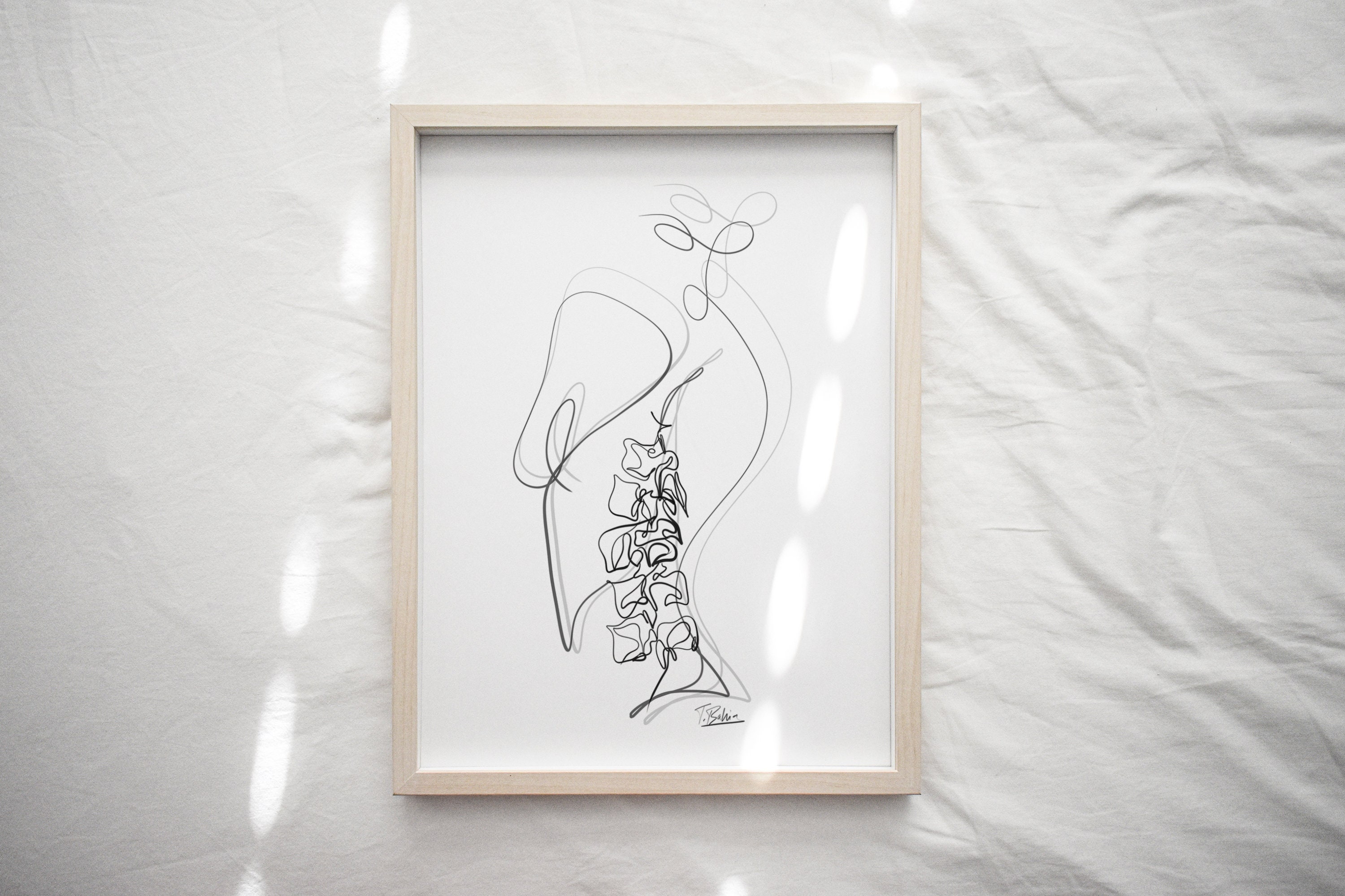 Spine Printable Line Art-orthopedist Gift-chiropractic - Etsy