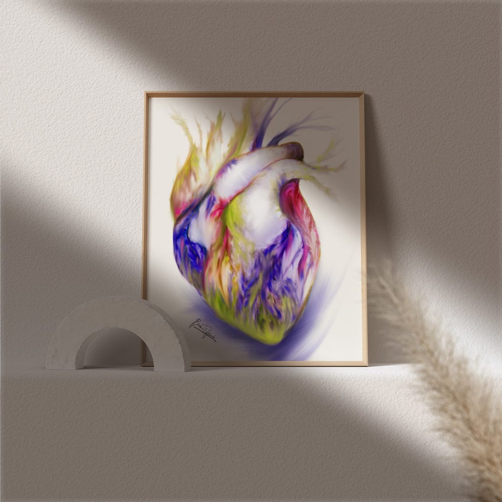 Heart Anatomy Art Print-cardiology Abstract Art-human Heart | Etsy
