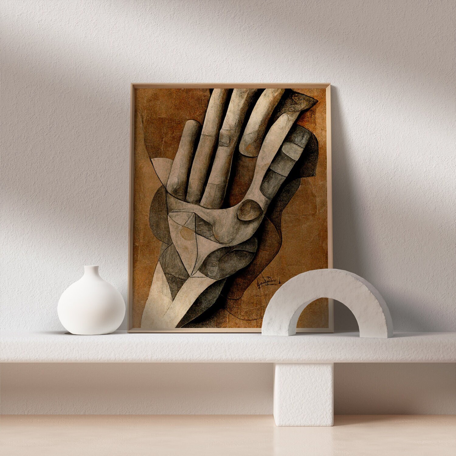 Hands Anatomy Picasso Style Art Plastic Surgeon Gifthand - Etsy